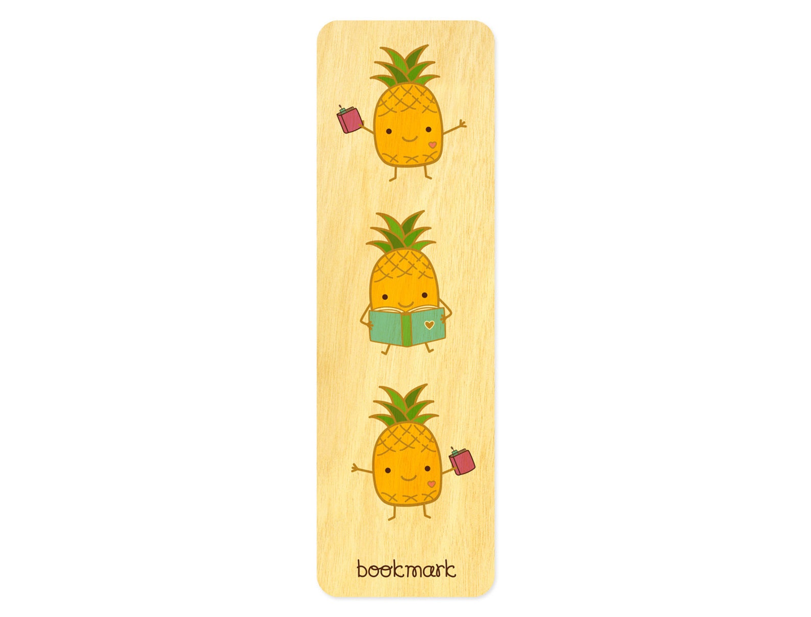 Poetry Pineapple Real Wood Bookmark Pineapple Bookmark - Etsy