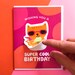 Cool Cat Sticker Birthday Card includes Vinyl Cat Sticker - Etsy