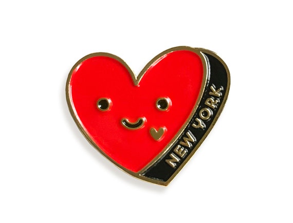 New York Heart Pin New York Lapel Pin New York Enamel Pin - Etsy
