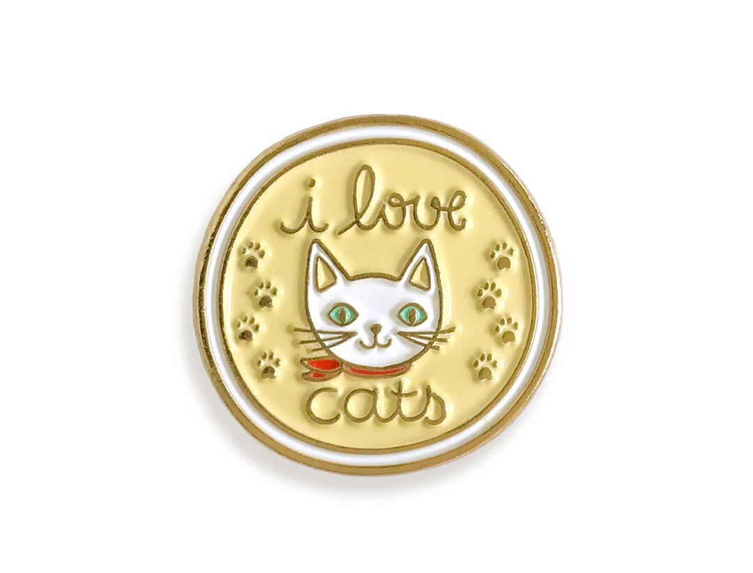 I Love Cats Pin Love Cats Enamel Pin Cat Lover Lapel Pin - Etsy