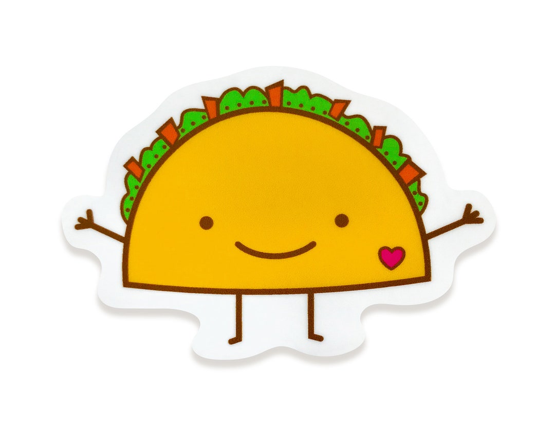 Taco Sticker - Vinyl Sticker - Waterproof - Dishwasher-safe - Laptop ...