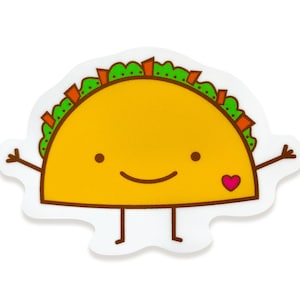 Taco Sticker - Vinyl Sticker - Waterproof - Dishwasher-safe - Laptop ...