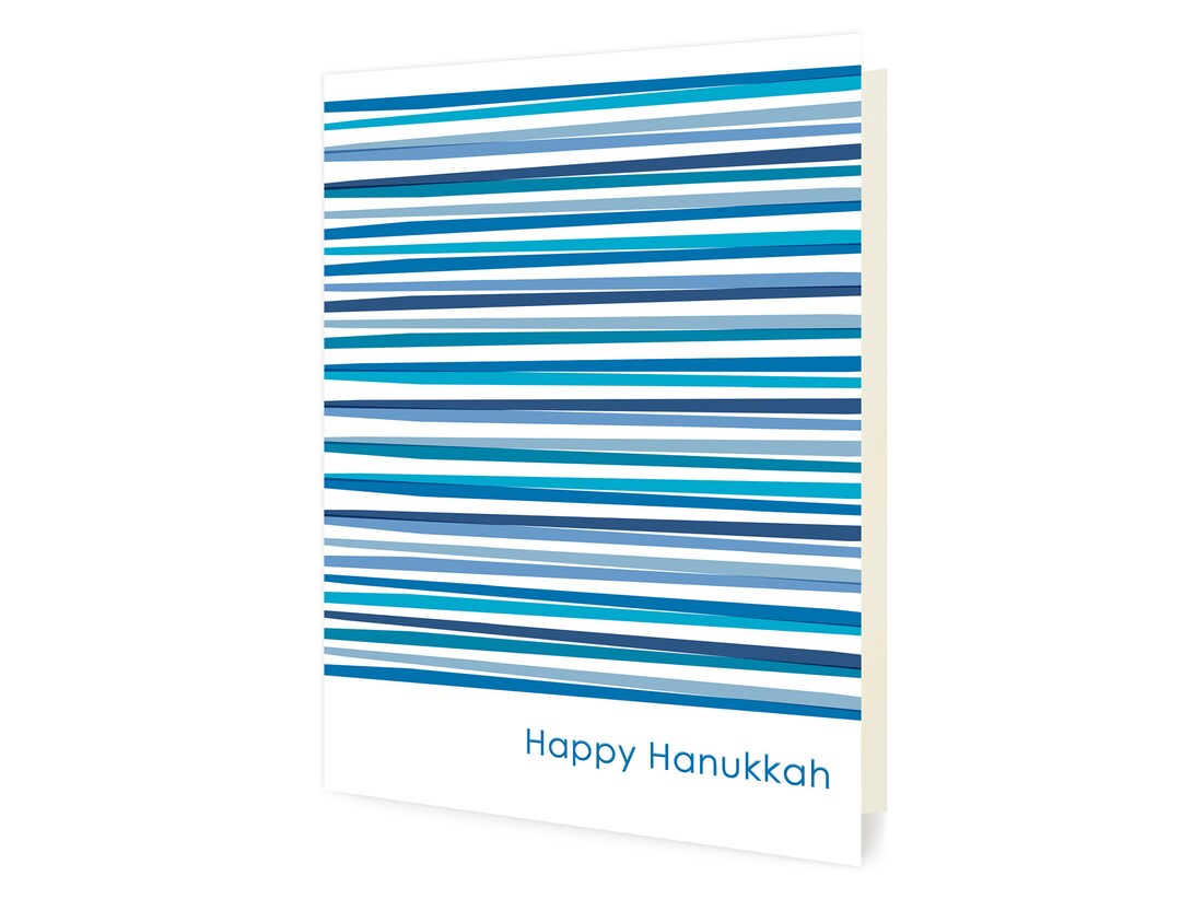 Hanukkah Lines Cards Box of 10 Hanukkah Cards Happy - Etsy