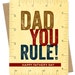Wood Ruler Father's Day Card - 'dad You Rule!' - Etsy