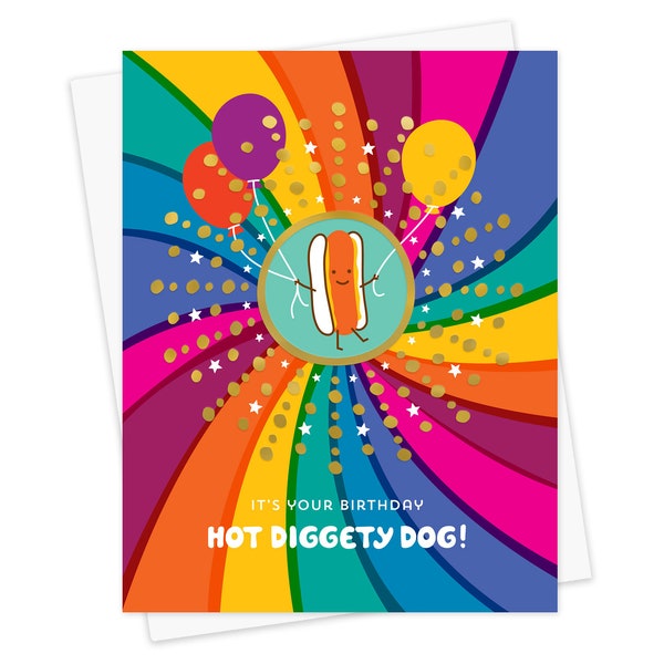 Chicago Hot Dog Birthday Card - Etsy