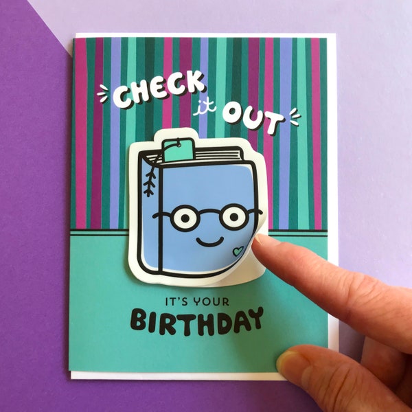 Book Lovers Birthday Card - Etsy