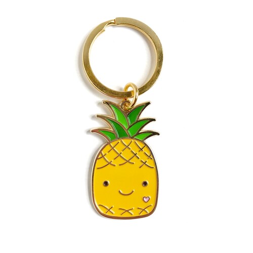Coconut Keychain Enamel Key Chain Key Charm Gold Metal - Etsy