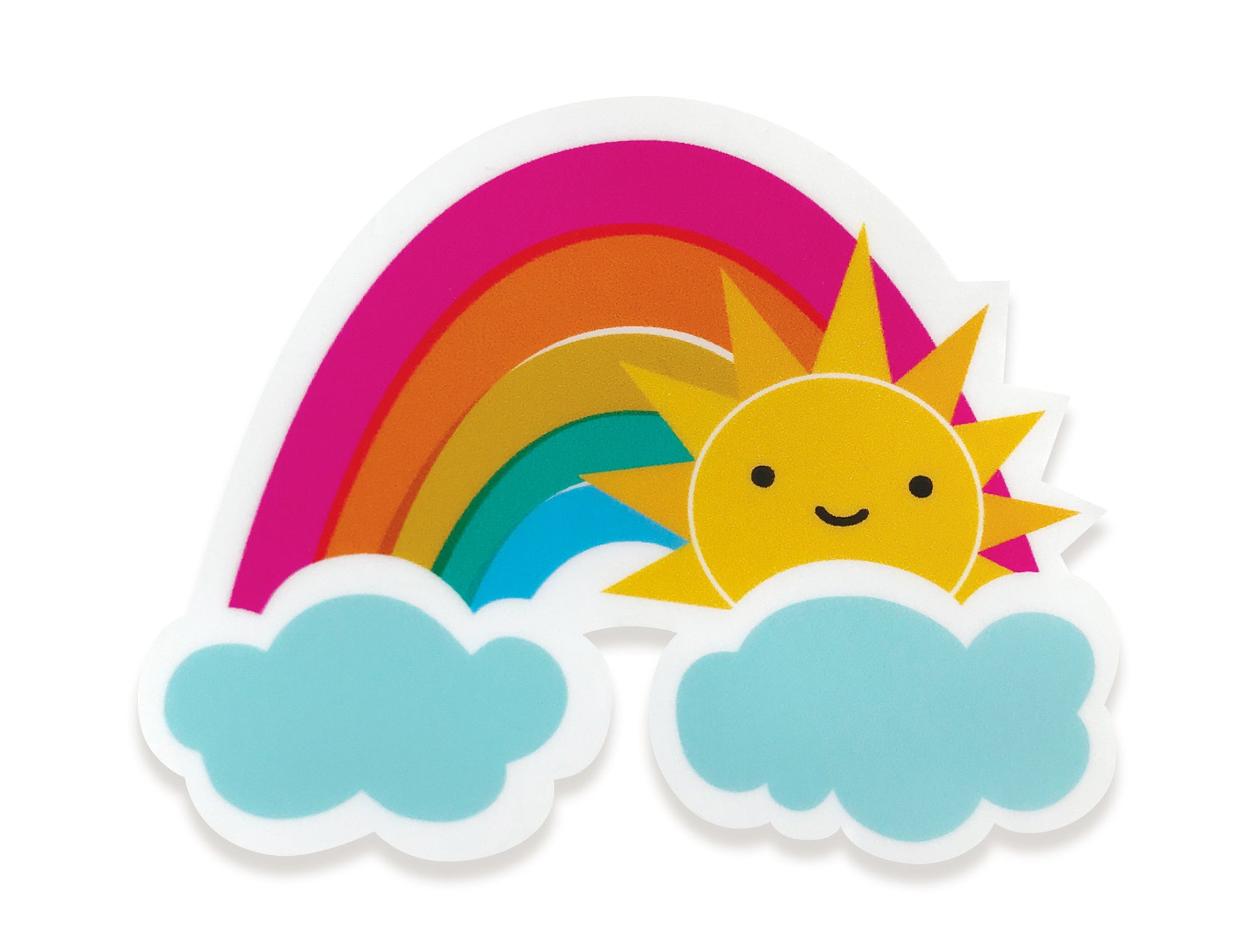 Sunny Rainbow Sticker Rainbow Vinyl Sticker Happy Sun | Etsy