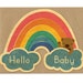 Rainbow Wooden Baby Congratulations Card - Etsy