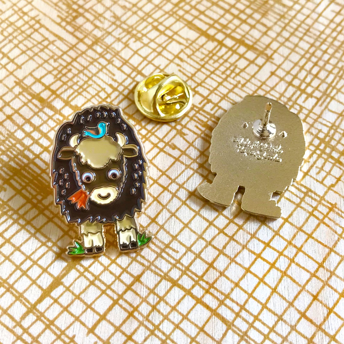 Bison Pin Bison Enamel Pin Bison Lapel Pin Gold Enamel - Etsy