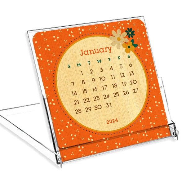 Desk Calendar With Stand - Etsy