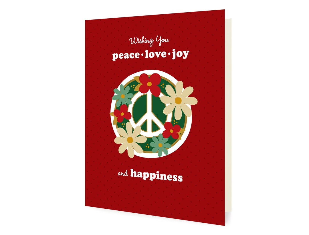 Blooming Peace Holiday Cards Red, Box of 10 Christmas Cards Boxed ...