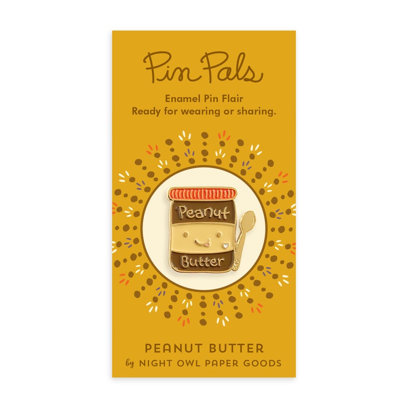 Peanut Butter Pin Peanut Butter Jar Lapel Pin Enamel Pin - Etsy