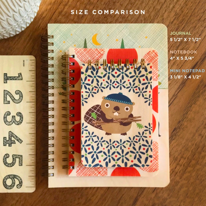 Butterfly Pocket-size Notebook – Colorful Birch Wood Mini Journal for ...