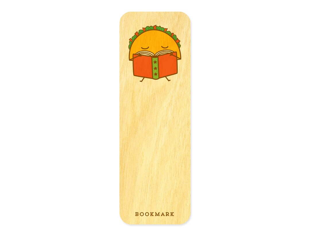 Taco Tales Mini Bookmark - Real Wood Bookmark - Small Bookmark ...