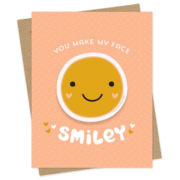 Smiley Face Card - Etsy