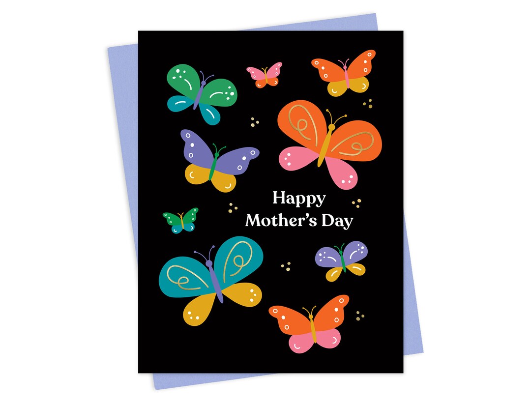 Butterfly Mother’s Day Card - Nature Inspired Design With Colorful ...