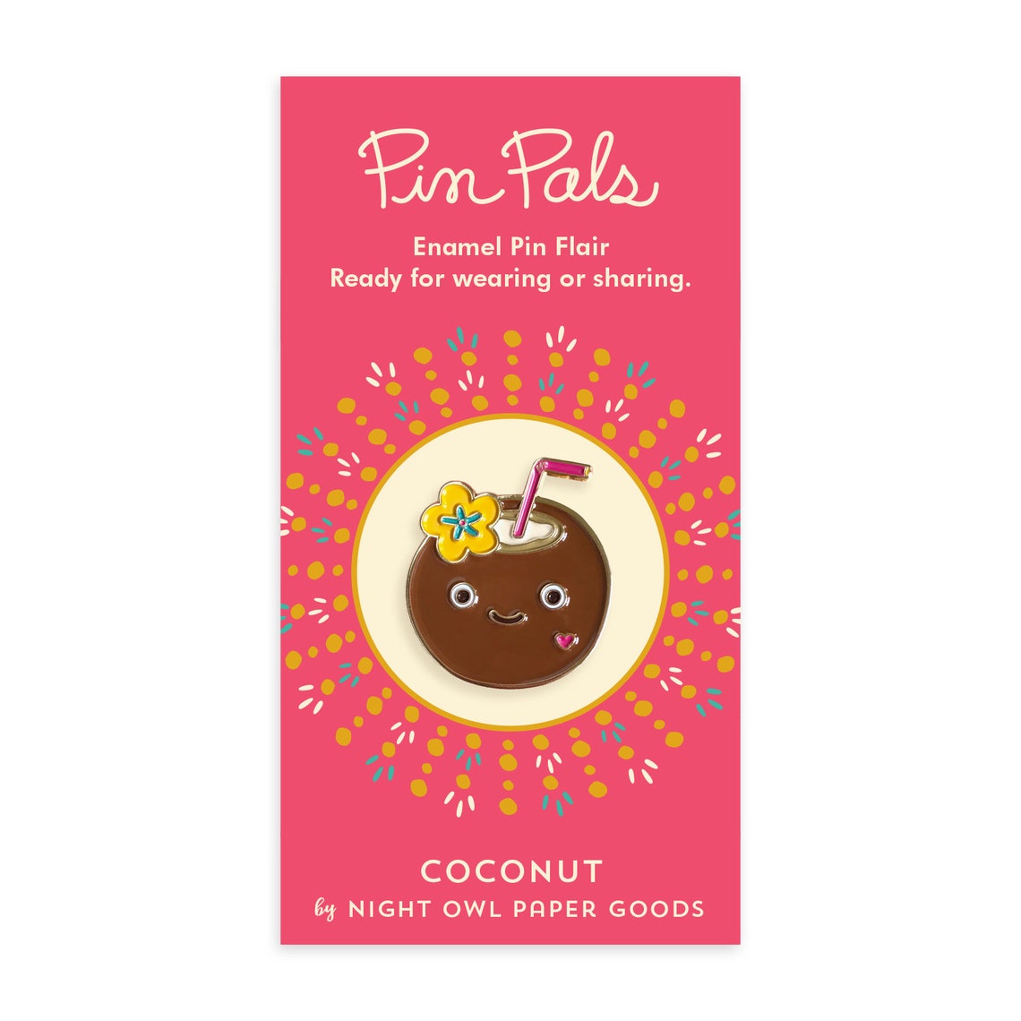 Coconut Pin Coconut Lapel Pin Coconut Enamel Pin Hawaii - Etsy