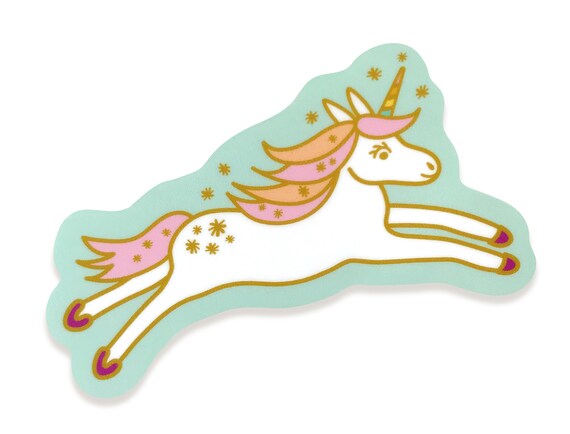 Unicorn Sticker Vinyl Sticker Waterproof Dishwasher-safe | Etsy