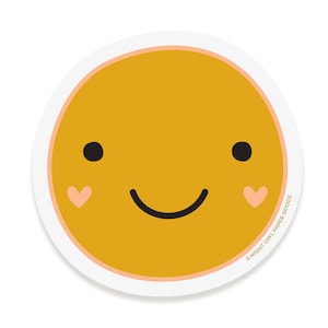 Smiley Sticker - Happy Face Sticker - Smile - Hearts - Joy - Love ...