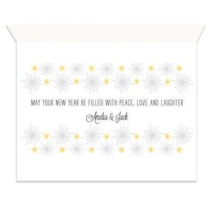 Personalized Black & Gold New Year Holiday Cards – Add Your Message ...