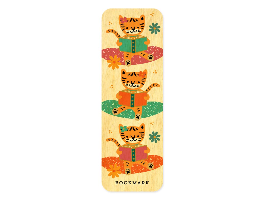 Tigress Mini Bookmark - Real Wood Bookmark - Reading Tiger - Small ...