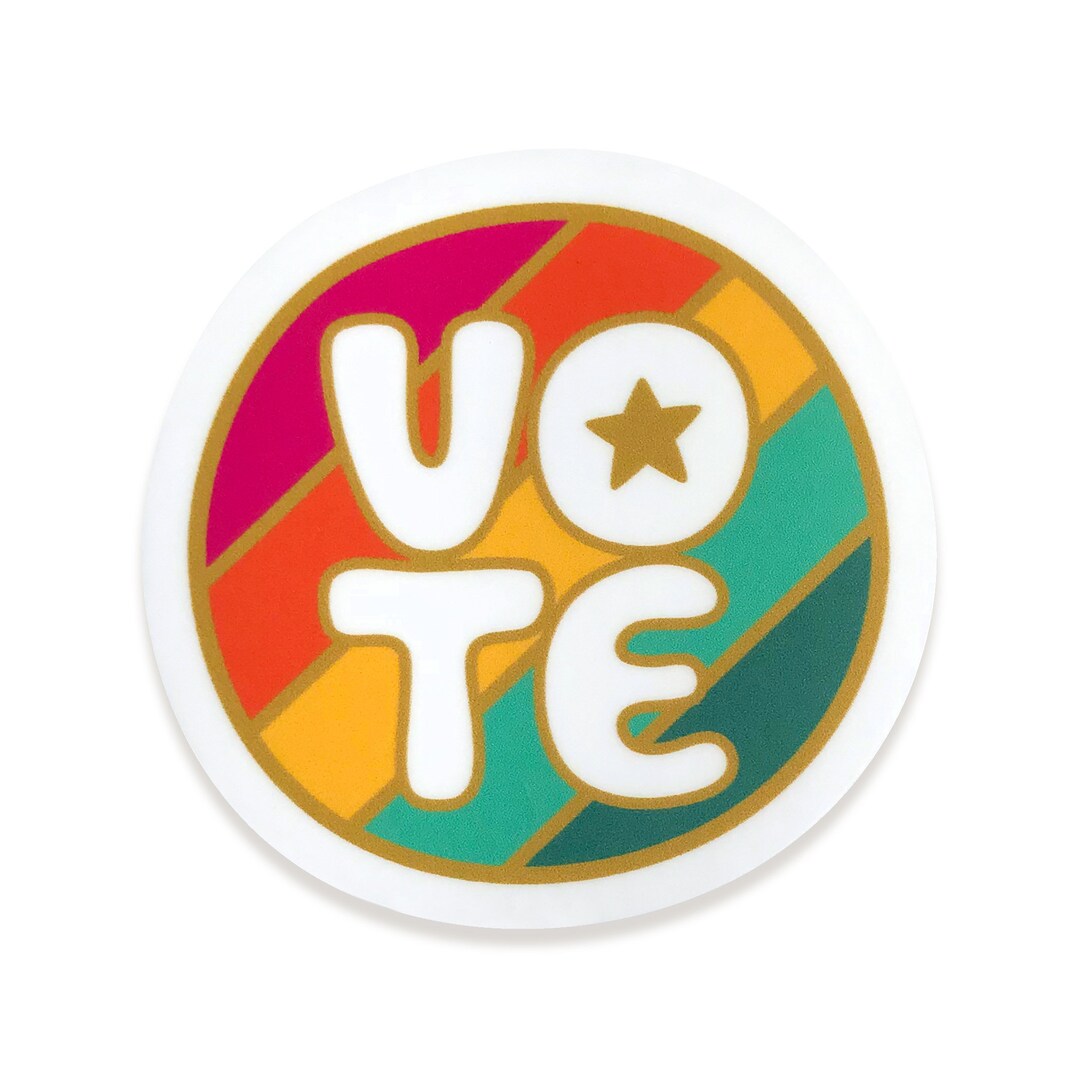 Vote Sticker Vote Vinyl Sticker Rainbow Vote Sticker Waterproof ...