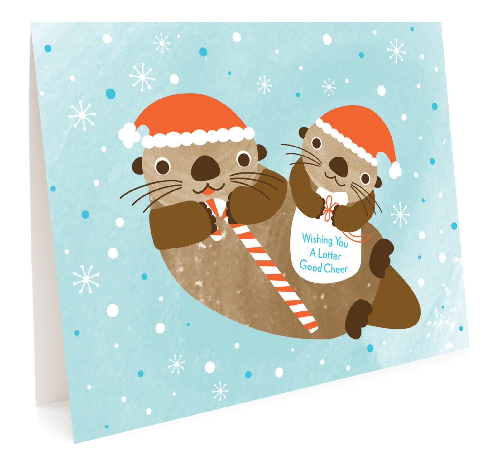 Lotter Otter Folded Holiday Cards Box of 10 Wishing You a - Etsy