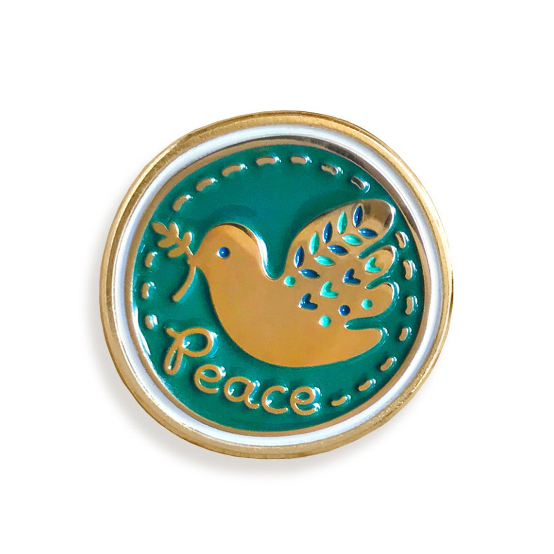 Peace Dove Pin Gold Dove Enamel Pin Lapel Pin Peace Pin | Etsy