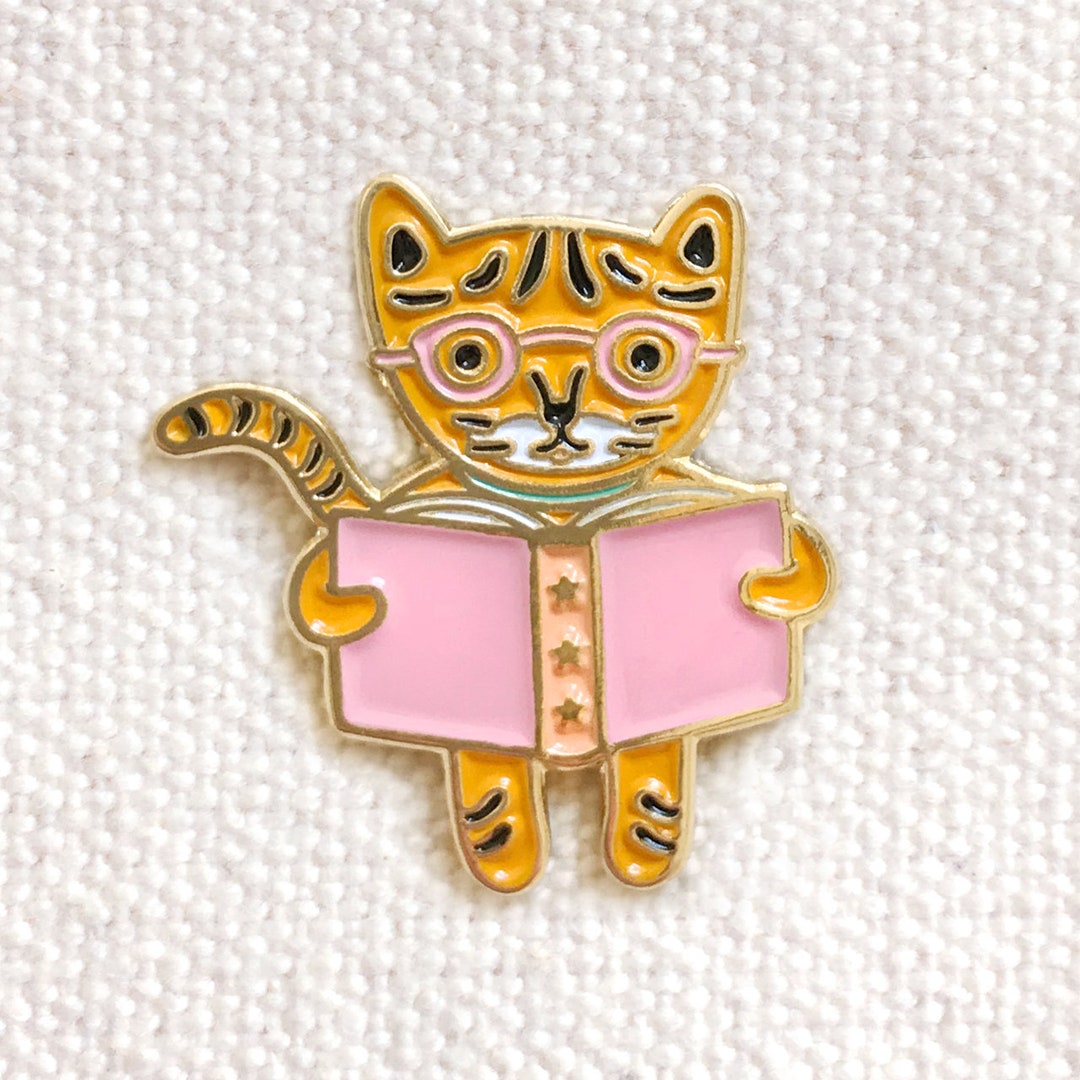 Tiger Tales Pin Tiger Lapel Pin Tiger Enamel Pin Shiny Gold Metal Tiger ...