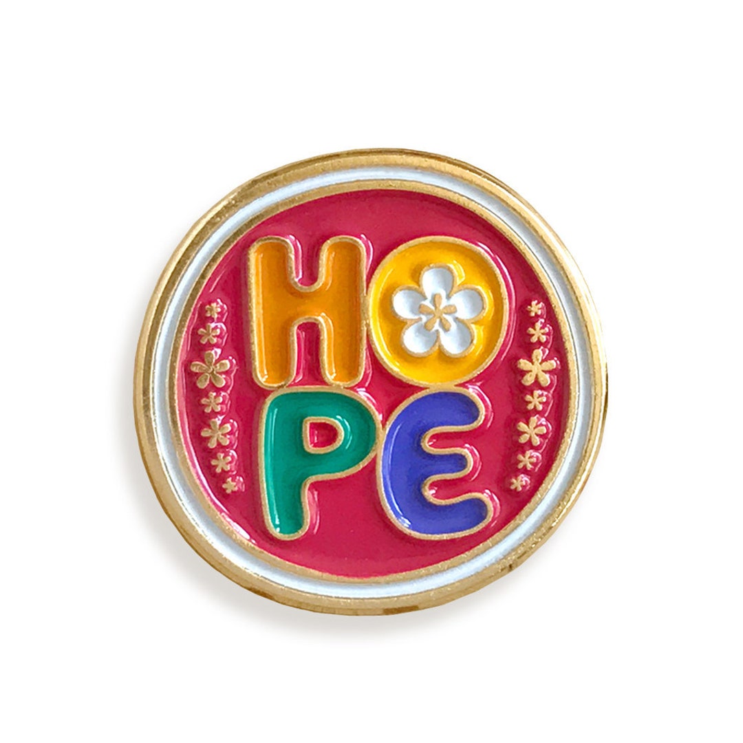 Hope Pin - Colorful Enamel Lapel Pin for Encouragement, Motivation ...