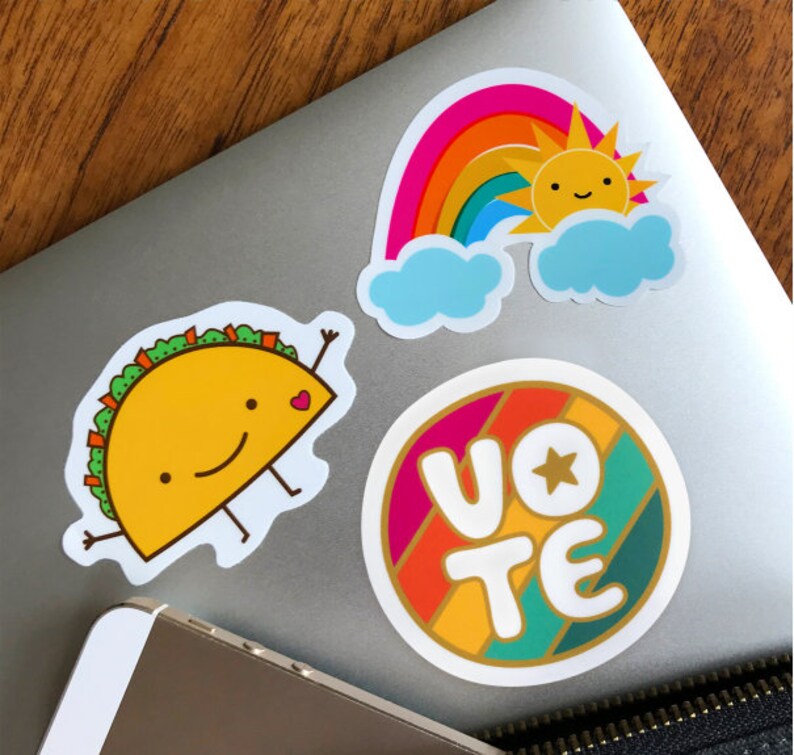Vote Sticker Vote Vinyl Sticker Rainbow Vote Sticker - Etsy