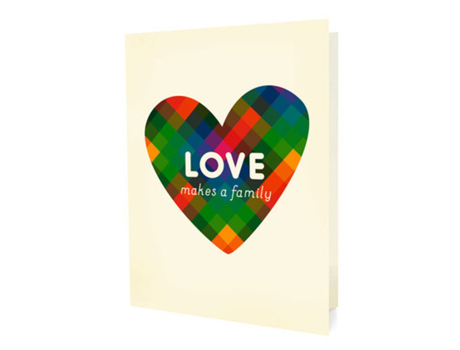 Patchwork Heart Card Love Makes a Family Love Card - Etsy