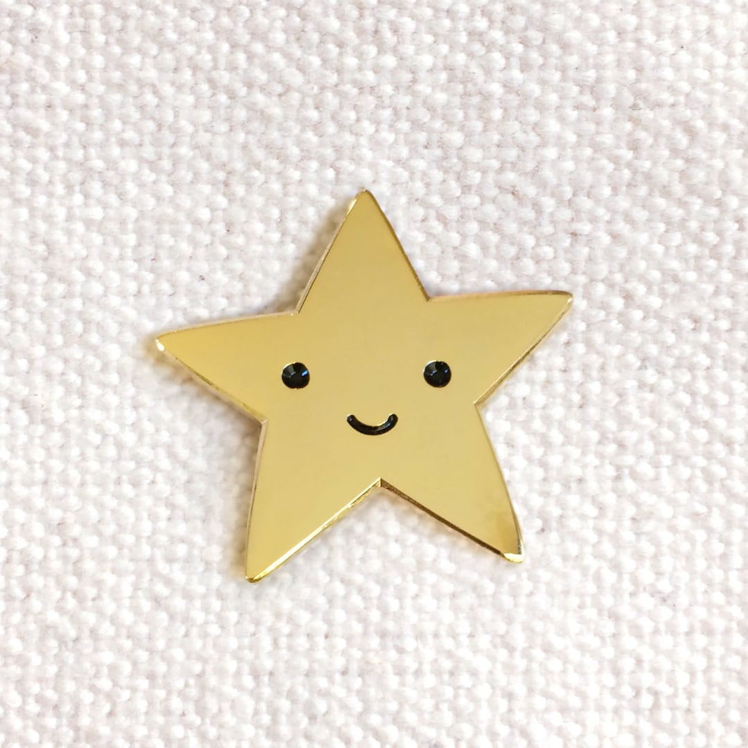 Gold Star Enamel Pin – Reward Pin for Recognition and Achievements - Etsy