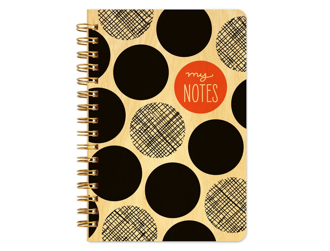 My Notes Pocket-size Birch Wood Spiral Notebook - Great Gift for Note ...
