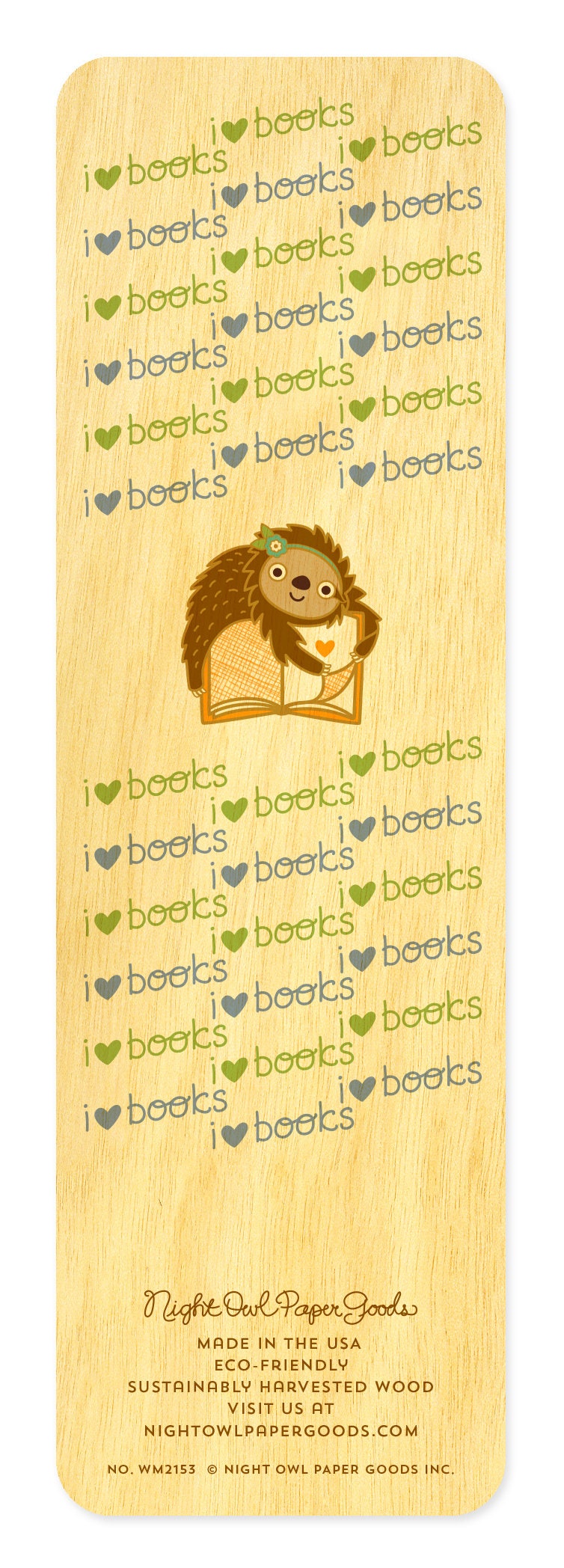 Story Sloths Bookmark Real Birch Wood Bookmark Book Lover | Etsy