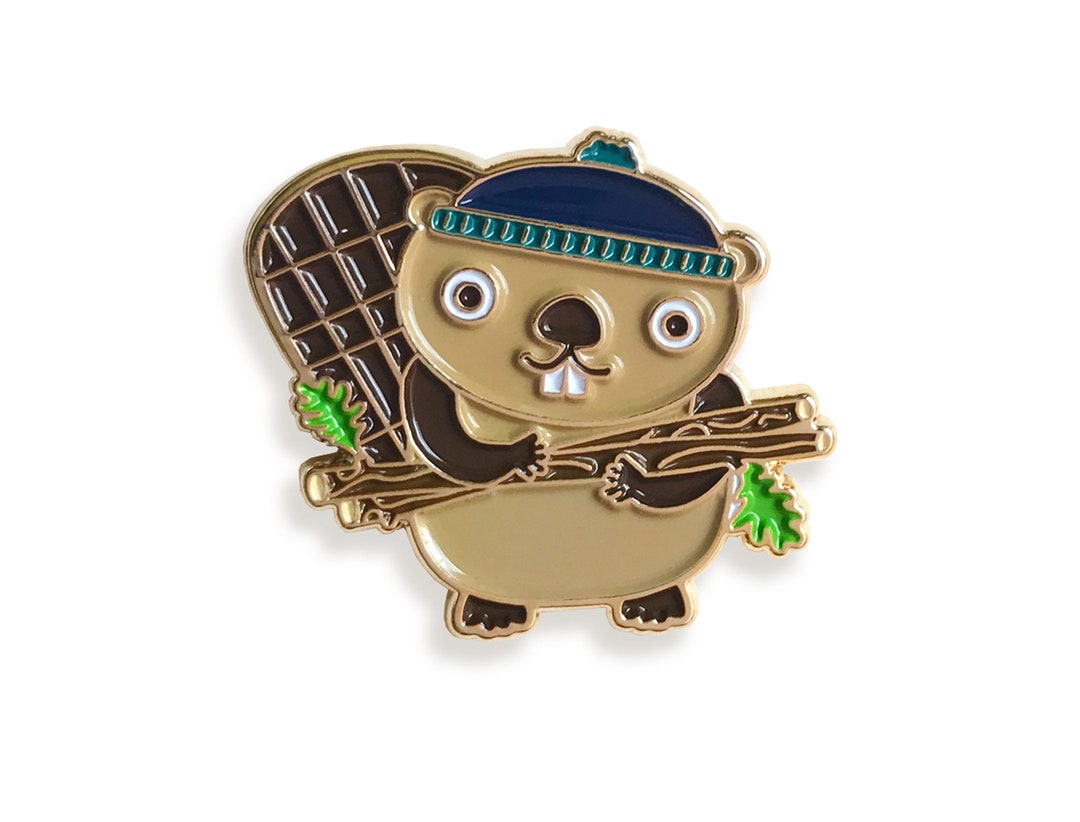 Beaver Pin – Cute Beaver Enamel Pin for Backpack, Bag, Hat – Gift for ...