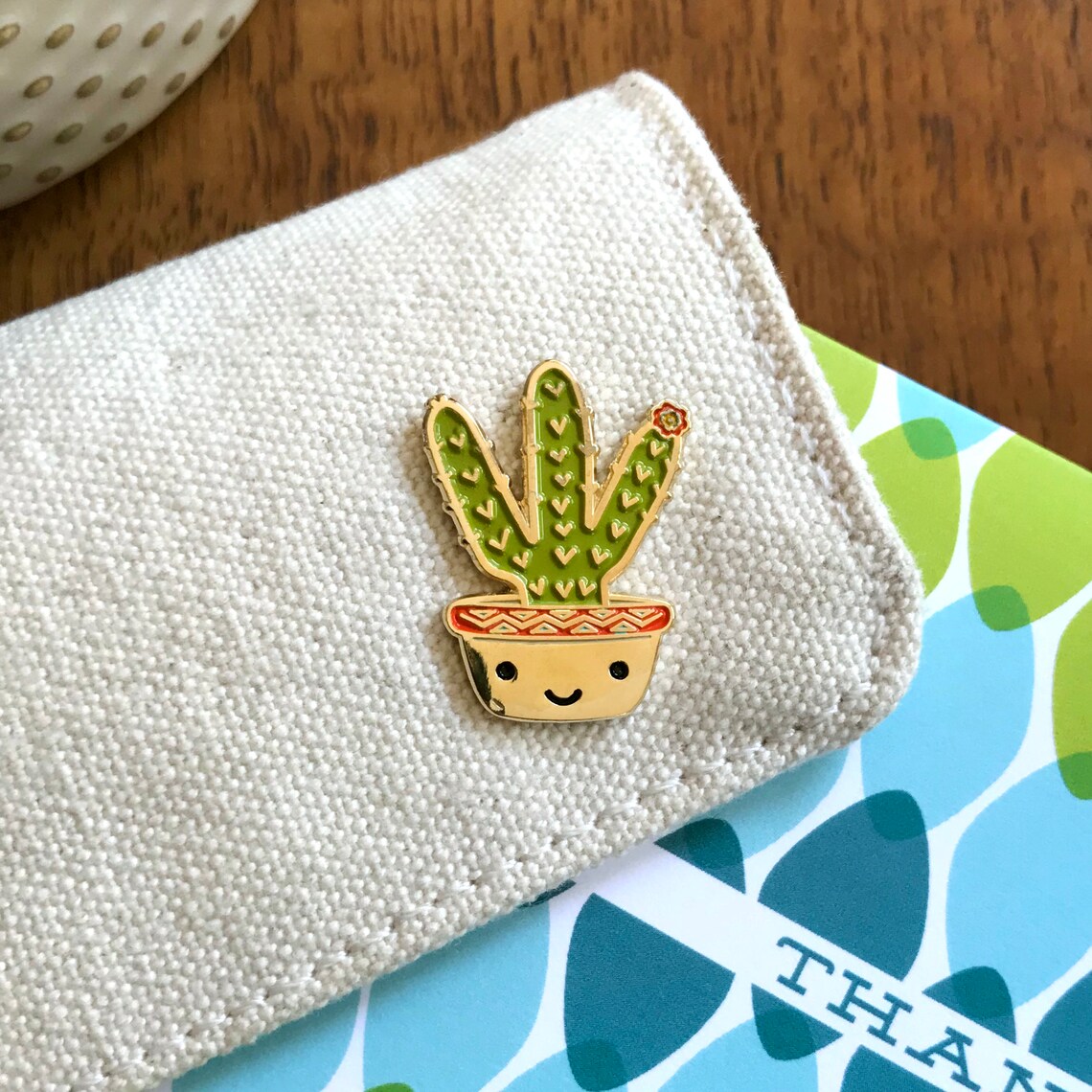 Cactus Pin Happy Cactus Enamel Pin Smiling Cactus Lapel | Etsy