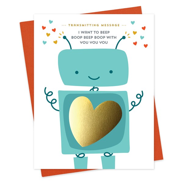 Robot Greetings Card - Etsy