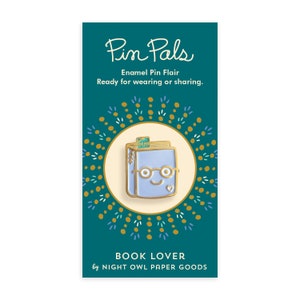Book Lover Pin - Book Enamel Pin - Book Lapel Pin - Kawaii Book Pin ...