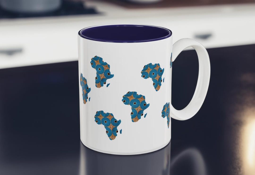 African Inspired Accent Coffee Mug - Ankara Print, Unique Gifts ...