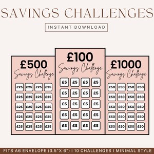 Printable Savings Challenges Bundle | Budget Planner | Cash Envelope ...