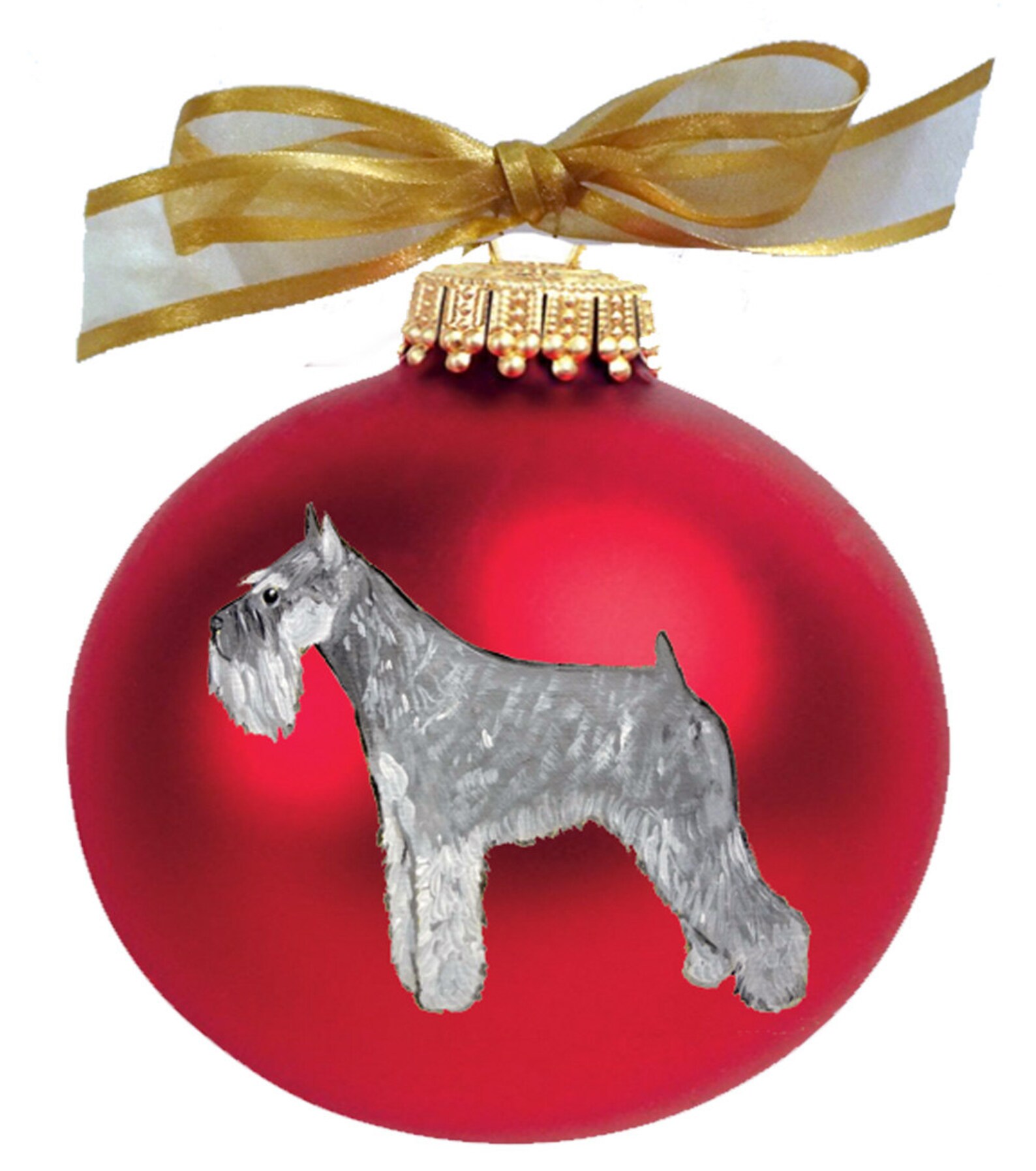 Miniature Schnauzer Hand Painted Christmas Ornament - Etsy