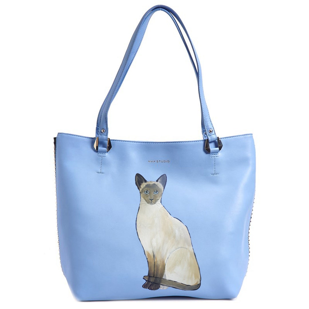 Siamese Cat Painted Tote / Purse / Handbag / Wearable Art - One of a ...