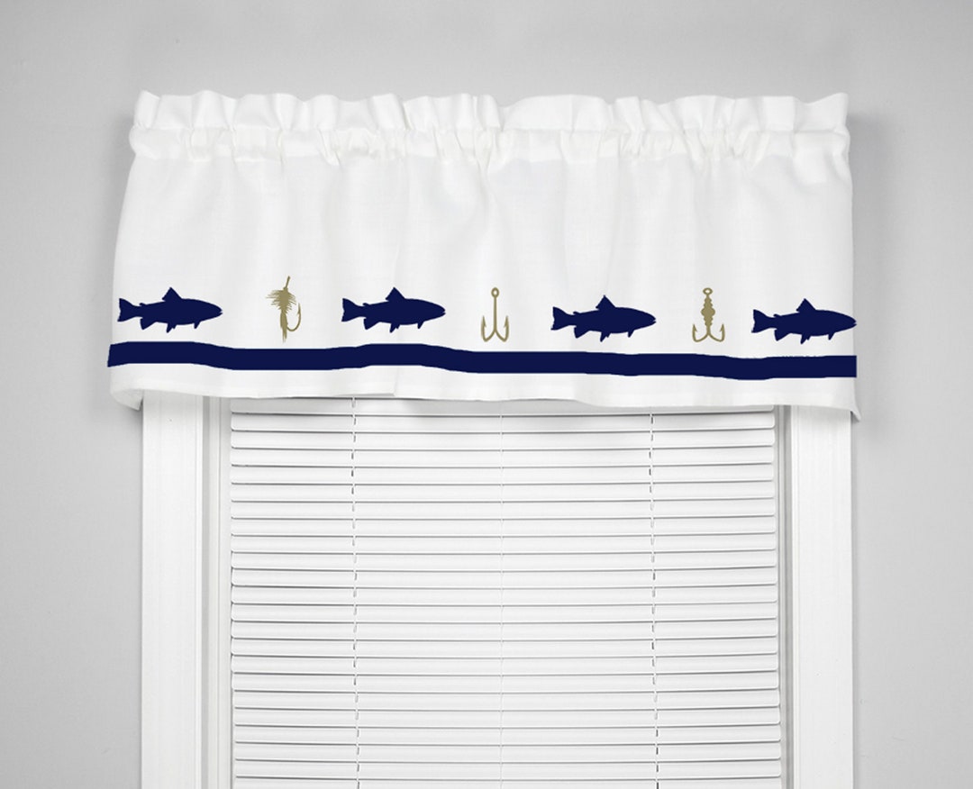 Fishing Fish Lures Window Valance/window Treatment - Your Choice of ...