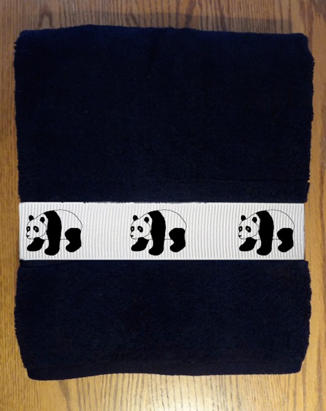 Giant Panda Bear Bath Towel - Heavy Cotton - With or Without Name - Etsy