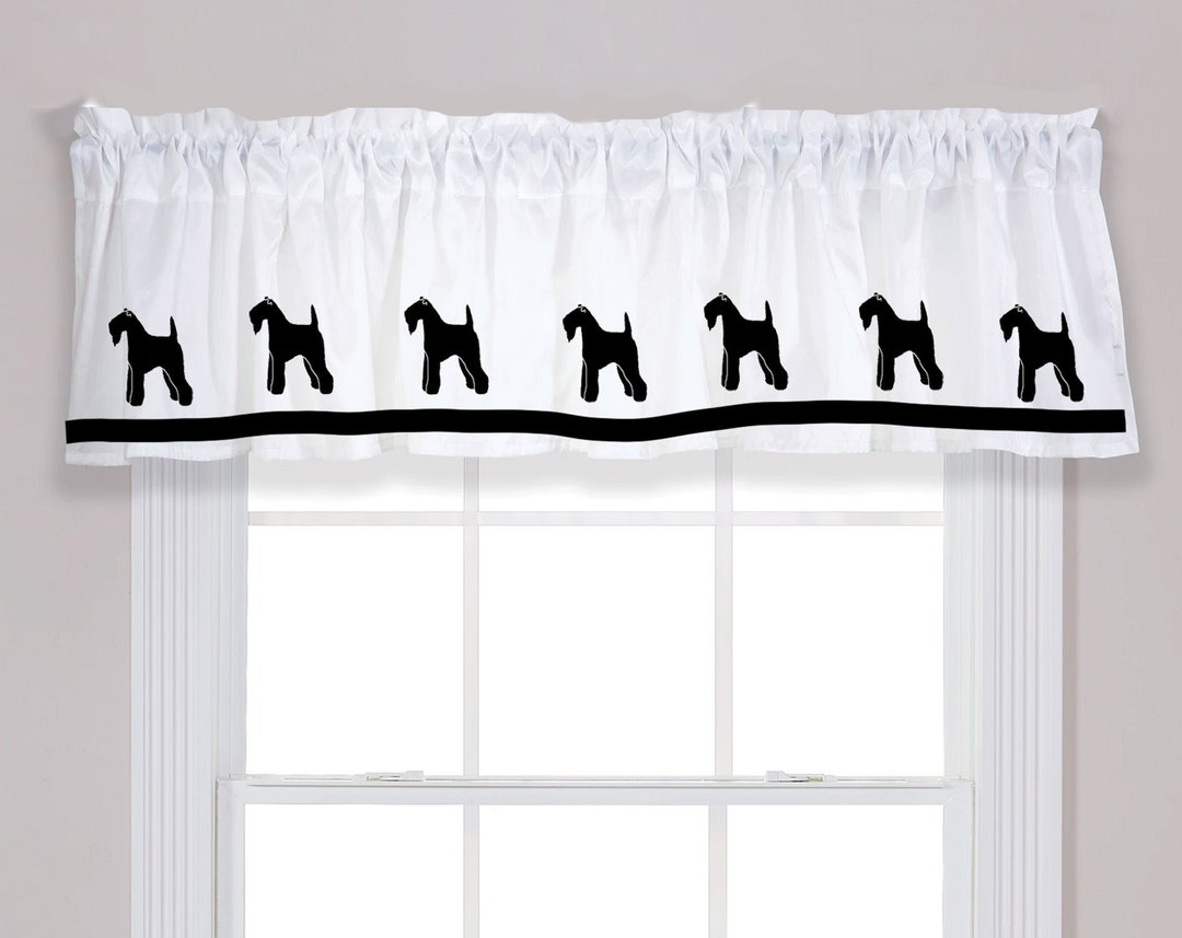 Kerry Blue Terrier Dog Window Valance - Your Choice of Colors Homemade ...