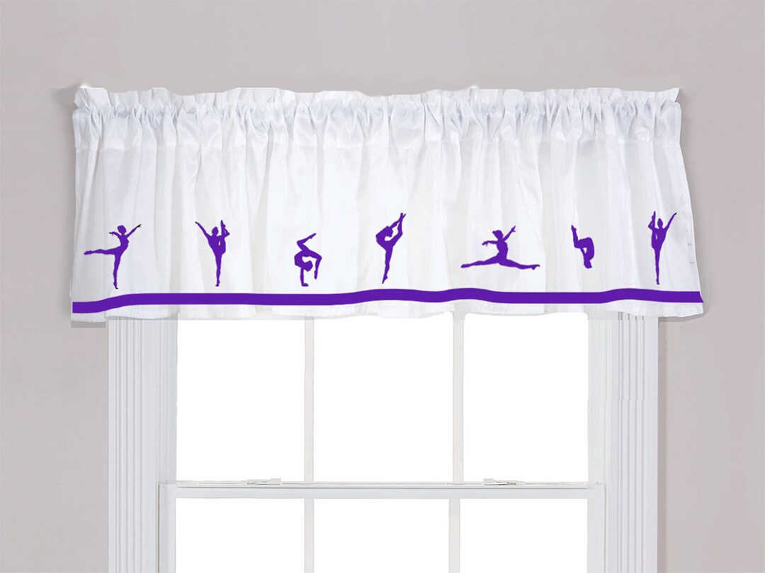 Gymnastics Gymnast Dance Tumbling Window Valance Customizable Window ...