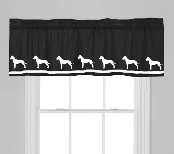 Dogo Argentino Dog Window Valance / Kitchen Curtain Your - Etsy