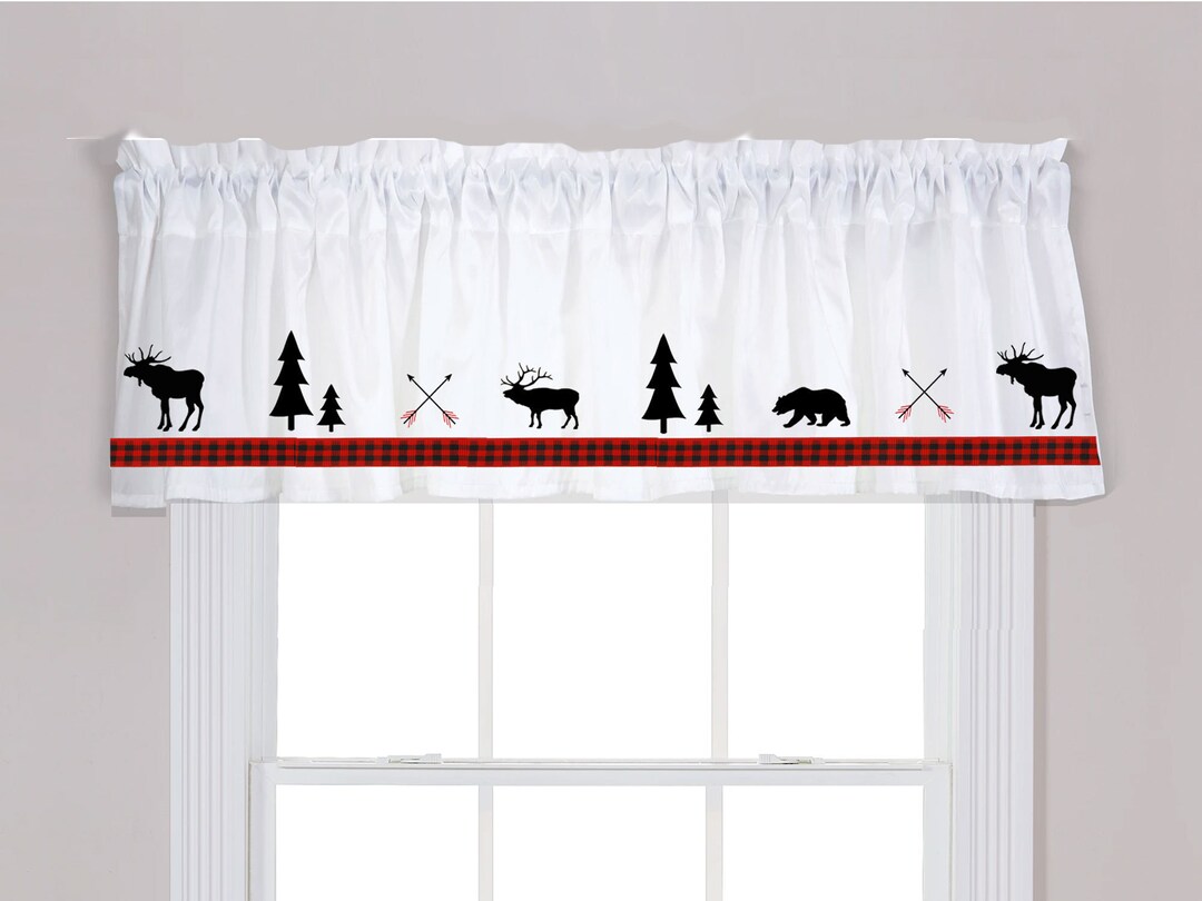 Elk Bear Moose Pine Trees Arrows Farmhouse Country Rustic Cabin Woods ...